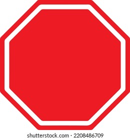 Blank Red Stop Octagon Sign Stock Vector (Royalty Free) 2208486709 ...