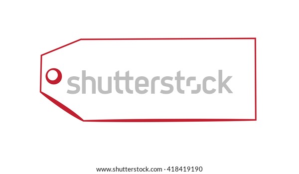 Blank Red Tag Stock Vector (Royalty Free) 418419190 | Shutterstock
