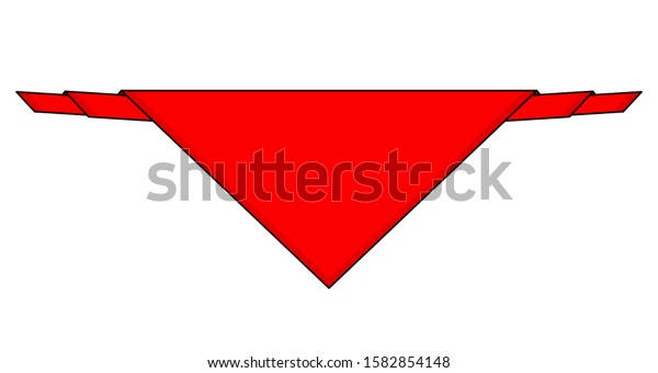 Blank Red Triangle Scout Scarf Vector Stock Vector (Royalty Free ...