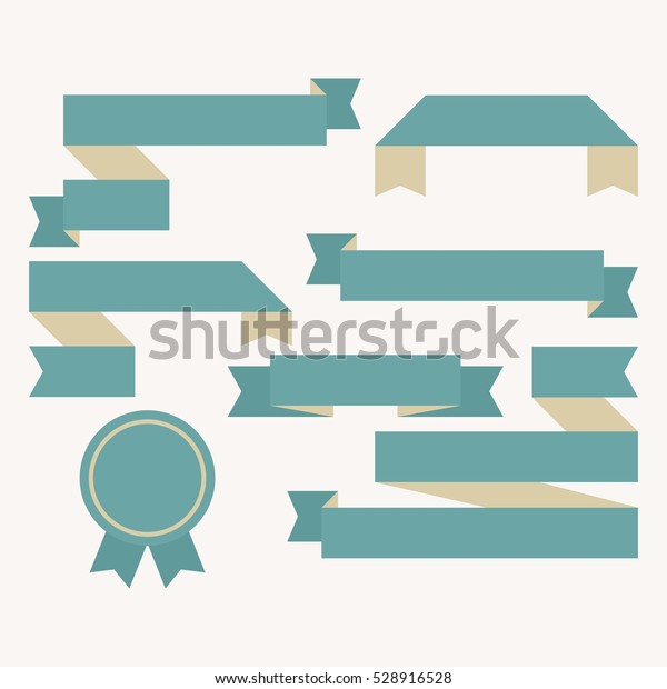 Blank Ribbon Templates Flat Ribbon Stock Vector (Royalty Free) 528916528