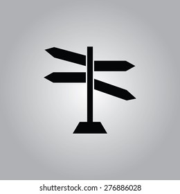 Blank Road Sign Icon Stock Vector (Royalty Free) 276886028 | Shutterstock