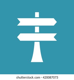 Blank Road Sign Icon Eps10 Stock Vector (Royalty Free) 420087073 ...