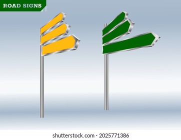 950 Three Blank Sign Way White Images, Stock Photos & Vectors ...