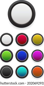 Blank Round Shape Colors Icon Collection Stock Vector (Royalty Free ...