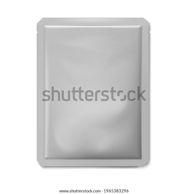 Blank Sachet Packet Tear Notches Isolated Stock Vector (Royalty Free ...