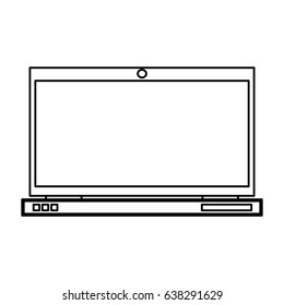Vektor Stok Blank Screen Laptop Computer Icon Image (Tanpa Royalti ...