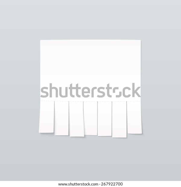 Blank Sheet Paper Advertising Cut Slips: เวกเตอร์สต็อก (ปลอดค่า ...