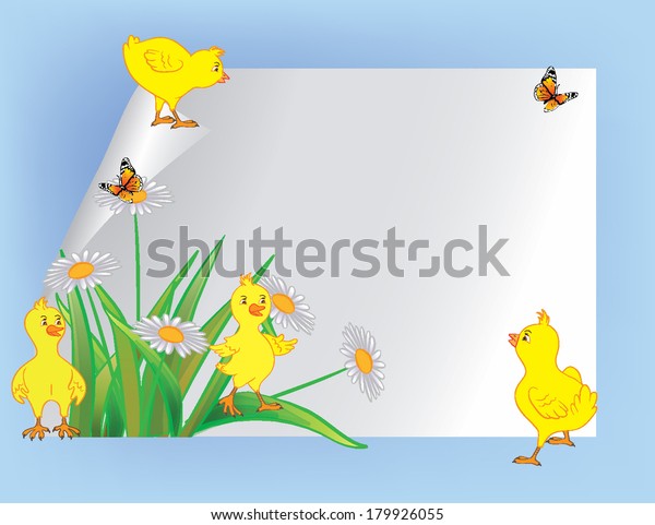 Blank Sheet Paper Chickens Stock Vector (Royalty Free) 179926055 ...