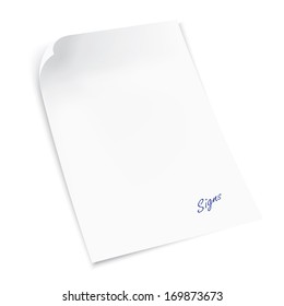 Blank Sheet Paper Signs Vector Illustration Stock Vector (Royalty Free ...