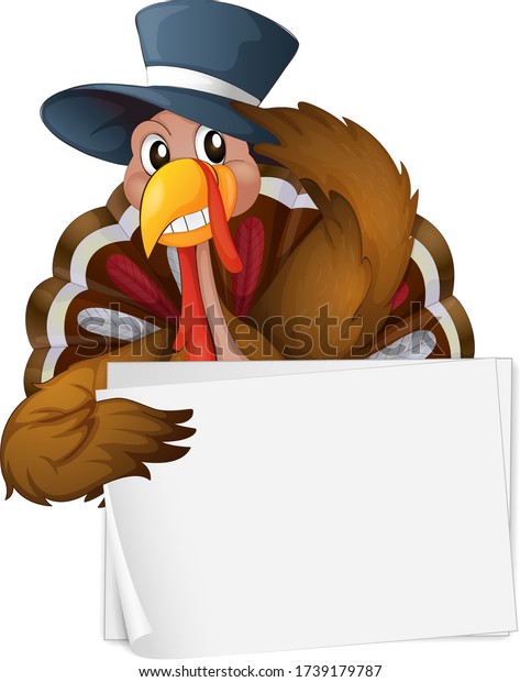 Blank Sign Template Wild Turkey On Stock Vector (Royalty Free ...