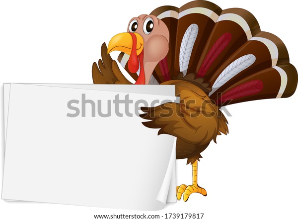 Blank Sign Template Wild Turkey On Stock Vector (Royalty Free ...