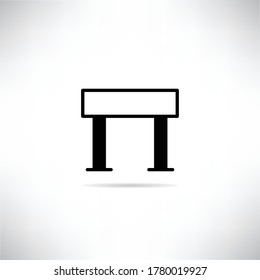 Blank Signage Shadow On Gray Background Stock Vector (Royalty Free ...