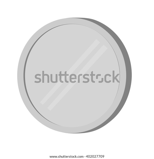 Blank Silver Coin Isolated On White Stock Vector (Royalty Free ...