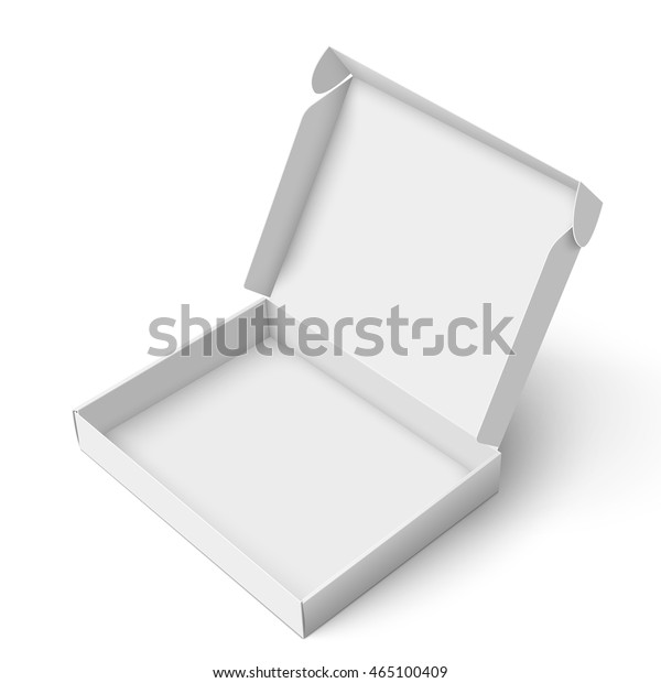 Blank Slim Cardboard Box Template Open Stock Vector (Royalty Free ...