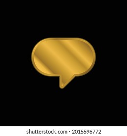 Blank Speech Bubble Gold Plated Metalic Stock Vector (Royalty Free ...