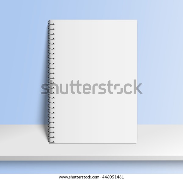 Blank Spiral Notebook Mockup Stock Vector (Royalty Free) 446051461 ...