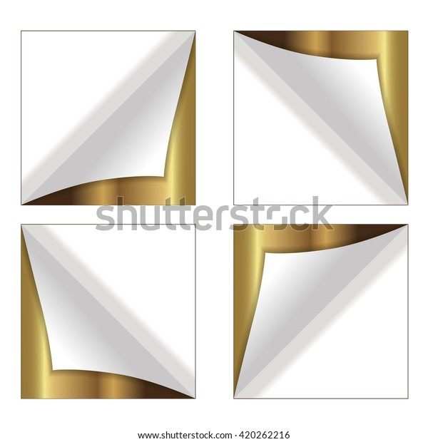 Blank Square Stickers Space Your Text Stock Vector (Royalty Free ...
