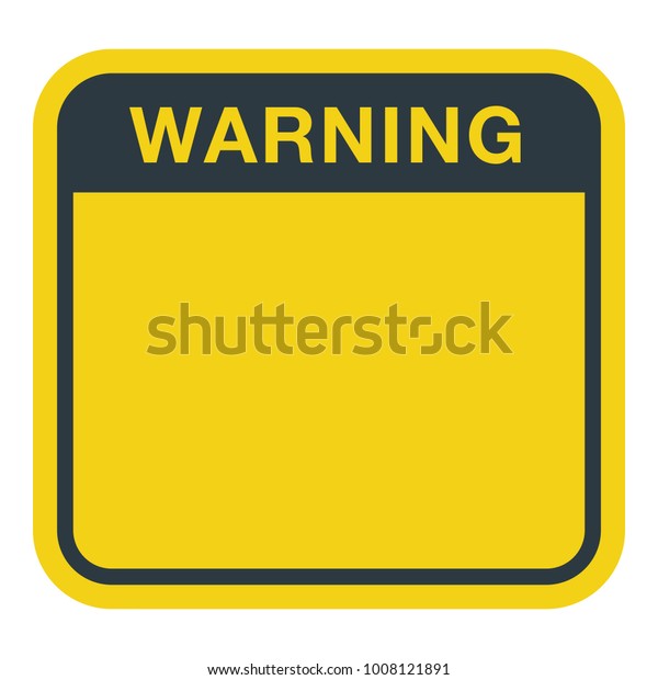 Blank Square Warning Sign Text On Stock Vector (Royalty Free ...