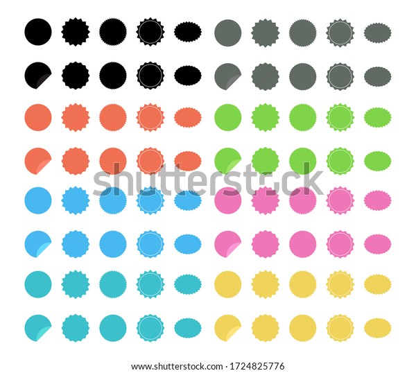Blank Sticker Template Design Blank Badge Stock Vector (Royalty Free ...