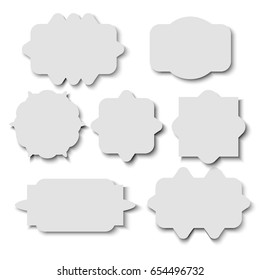 Blank Sticker Template Over White Background: เวกเตอร์สต็อก (ปลอดค่า ...