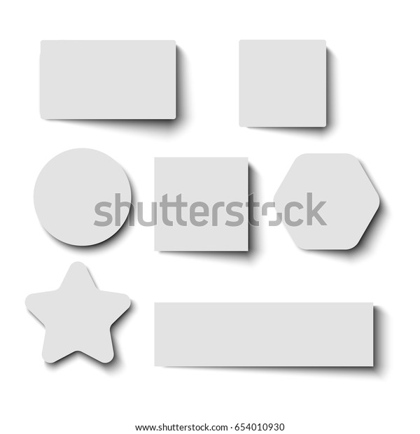 Blank Sticker Template Over White Background Stock Vector (Royalty Free ...