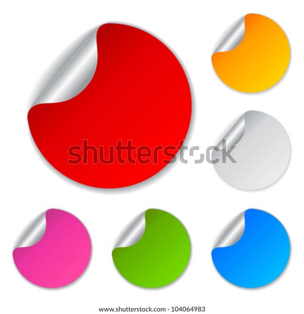 Blank Stickers Collection Vector Illustration Stock Vector (Royalty ...
