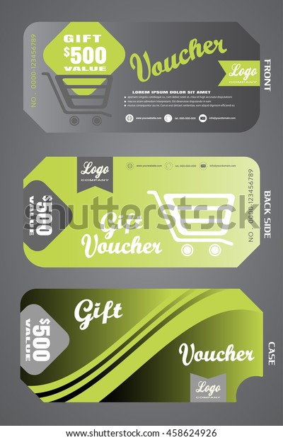 Blank Stylish Gift Voucher Case Vector Stock Vector (Royalty Free ...