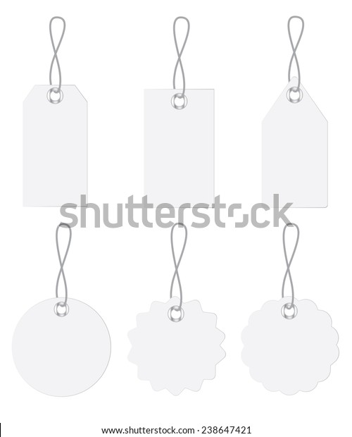 Blank Tags Set Isolated On White Stock Vector (Royalty Free) 238647421