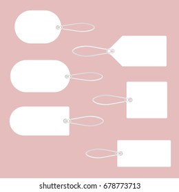 Blank Tags Vector White Stock Vector (Royalty Free) 678773713 ...