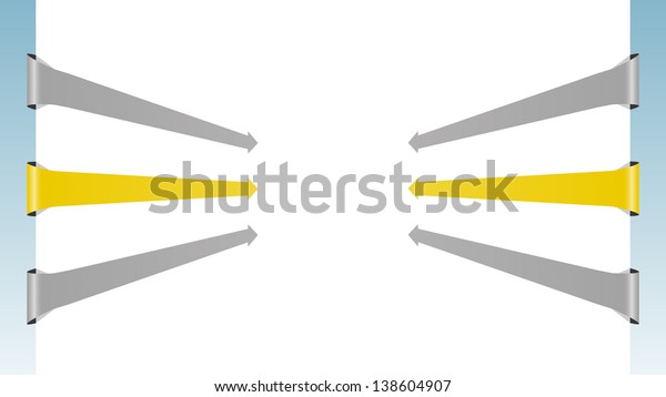 Blank Template Centered Arrows Ready Your: vector de stock (libre de ...