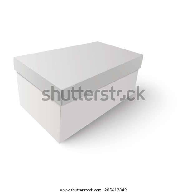 Blank Template Horizontal Shoe Box Isolated Stock Vector (Royalty Free ...