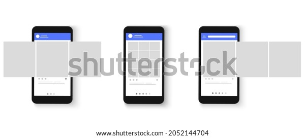 Blank Template Mockup Page Social Media Stock Vector (Royalty Free ...