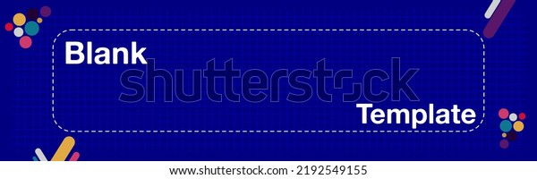 Blank Template Vector Illustration Blue Line Stock Vector (Royalty Free ...