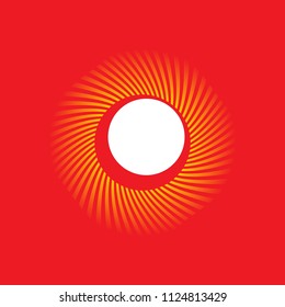 Blank Text Circle Sunburst Abstract Red Stock Vector (Royalty Free ...