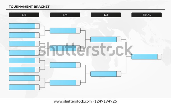 Blank Tournament Bracket Template World Cup Stock Vector (Royalty Free ...