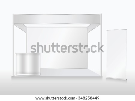 Blank Trade Show Booth Mock Up 스톡 벡터(사용료 없음) 348258449 - Shutterstock