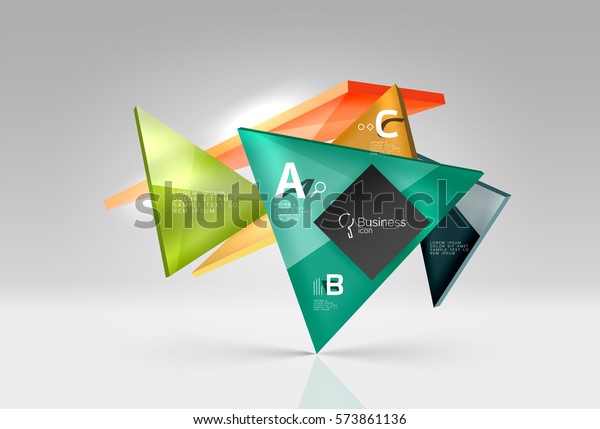 Blank Triangle Layout Business Template Infographic Stock Vector ...