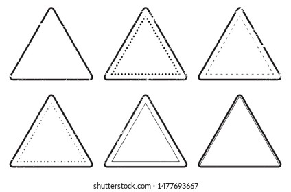 Blank Triangle Postal Stamps Setillustration Vector Stock Vector ...