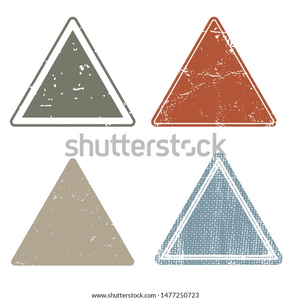 Blank Triangle Postal Stamps Setillustration Vector Stock Vector ...