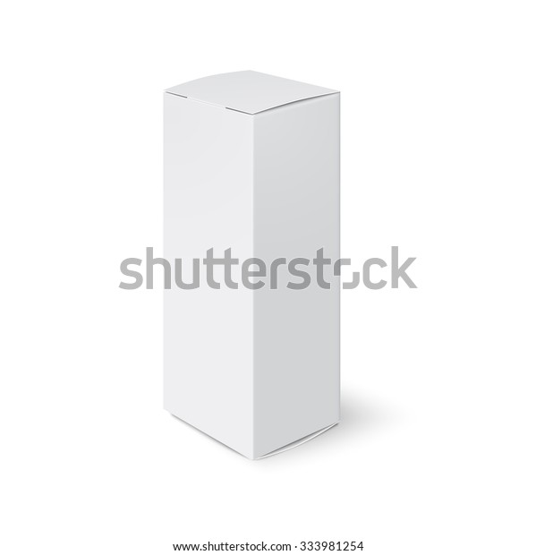 Blank Vertical Box Template On White Stock Vector (Royalty Free ...