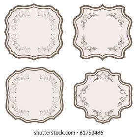 Blank Vintage Labels Stock Vector (Royalty Free) 61753486