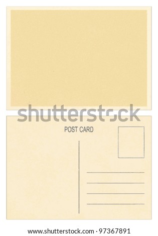 Blank Vintage Postcard Front Back Side Stock Vector (Royalty Free ...