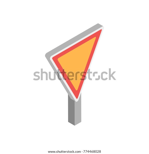 Blank Warning Road Sign Icon Red Stock Vector (Royalty Free) 774468028 ...