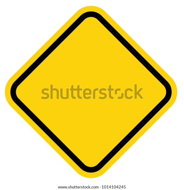 Blank Warning Sign Stock Vector (Royalty Free) 1014104245