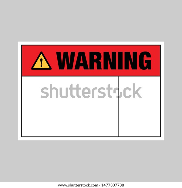Blank Warning Sign Vector Label Stock Vector (Royalty Free) 1477307738 ...