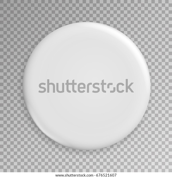 Blank White Badge Vector Realistic Illustration: เวกเตอร์สต็อก (ปลอดค่า ...