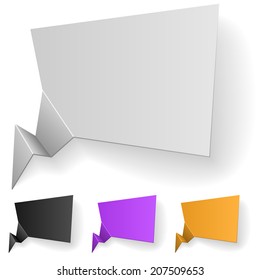 Blank White Color Labels Vector Template Stock Vector (Royalty Free ...