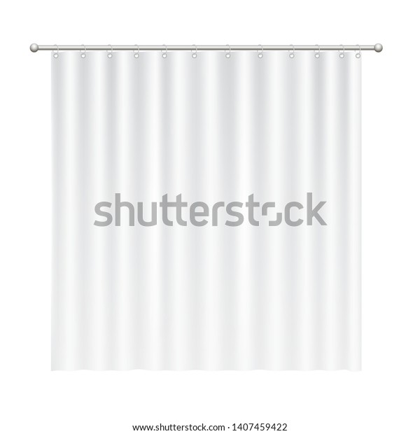 Blank White Curtain On White Background Stock Vector (Royalty Free ...