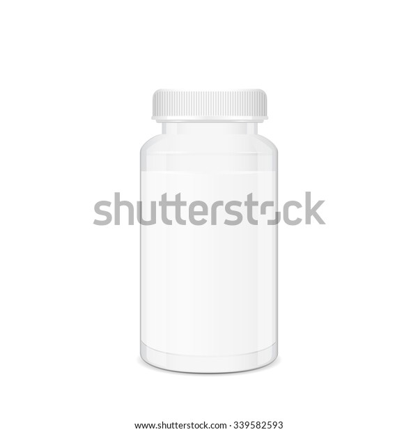 Blank White Cylindrical Box Pills Tablets Stock Vector (Royalty Free ...