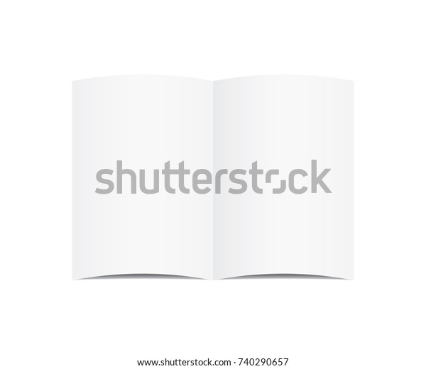 Blank White Paper 2 Pages Opening Stock Vector (Royalty Free) 740290657 ...